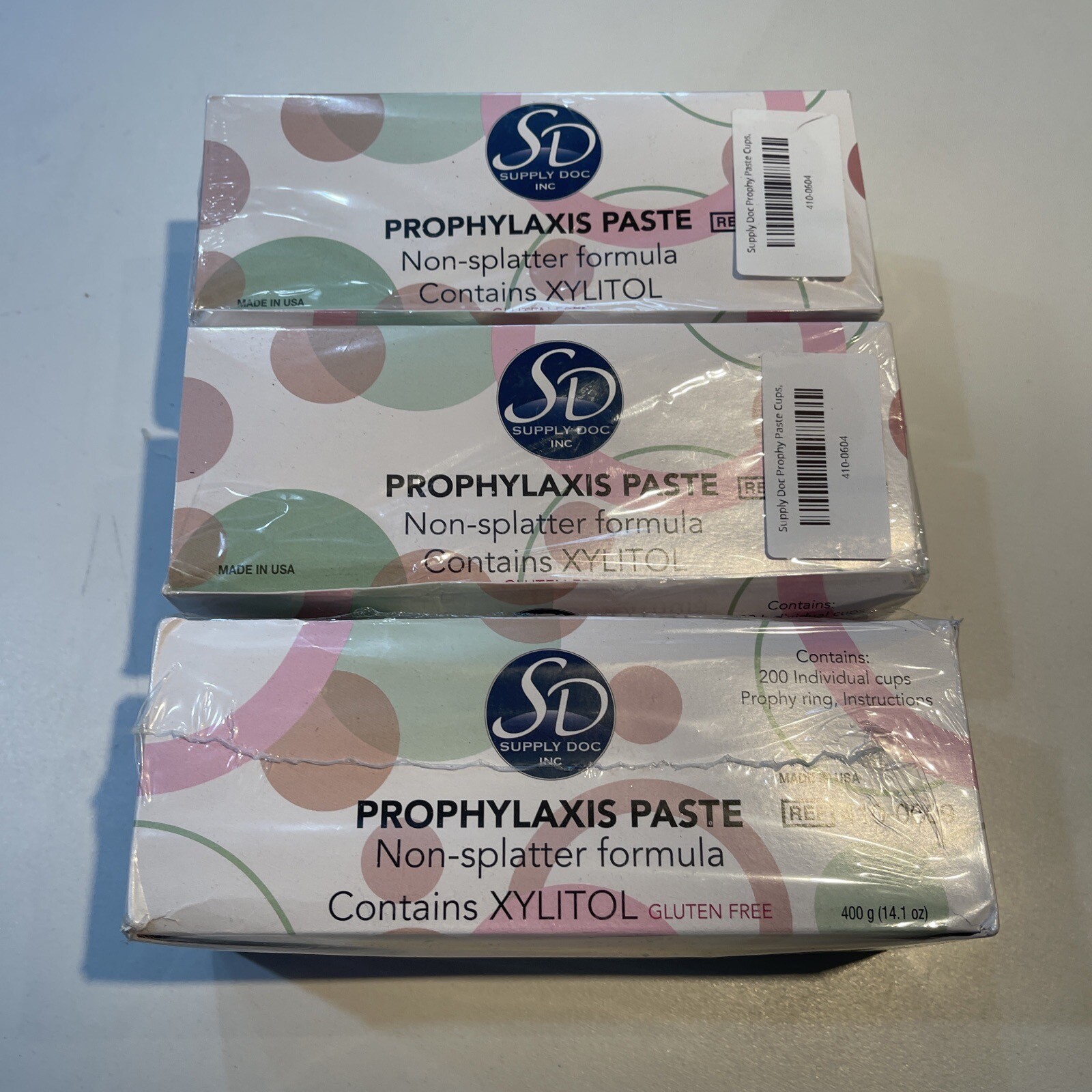 Supply Doc Prophylaxis Paste 200 Cups Cherry Flavor Medium Grit 3 Pack | eBay