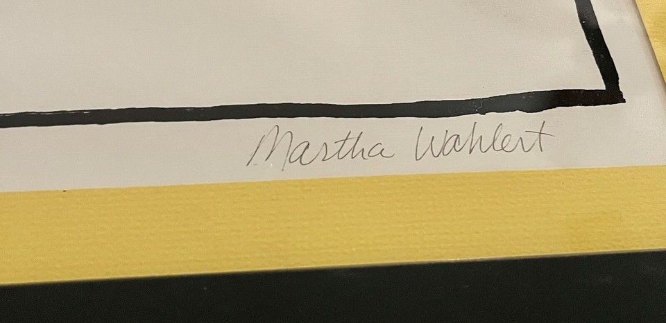 Original Framed Signed Watercolor Martha Wahlert “Finch Breath” Vintage ...