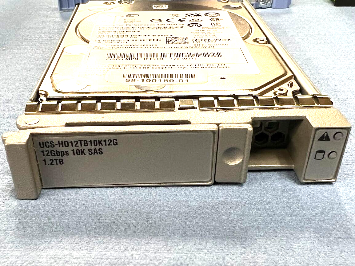 LOT OF 10 CISCO 1.2TB 10K 2.5" SAS-UCS-HD12TB10K12G/ST1200MM0088 58 ...