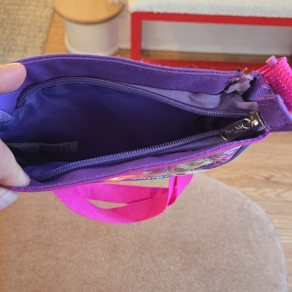 Disney Olaf Girls Frozen Pink and Purple Crossbody Shoulder Bag Purse ...