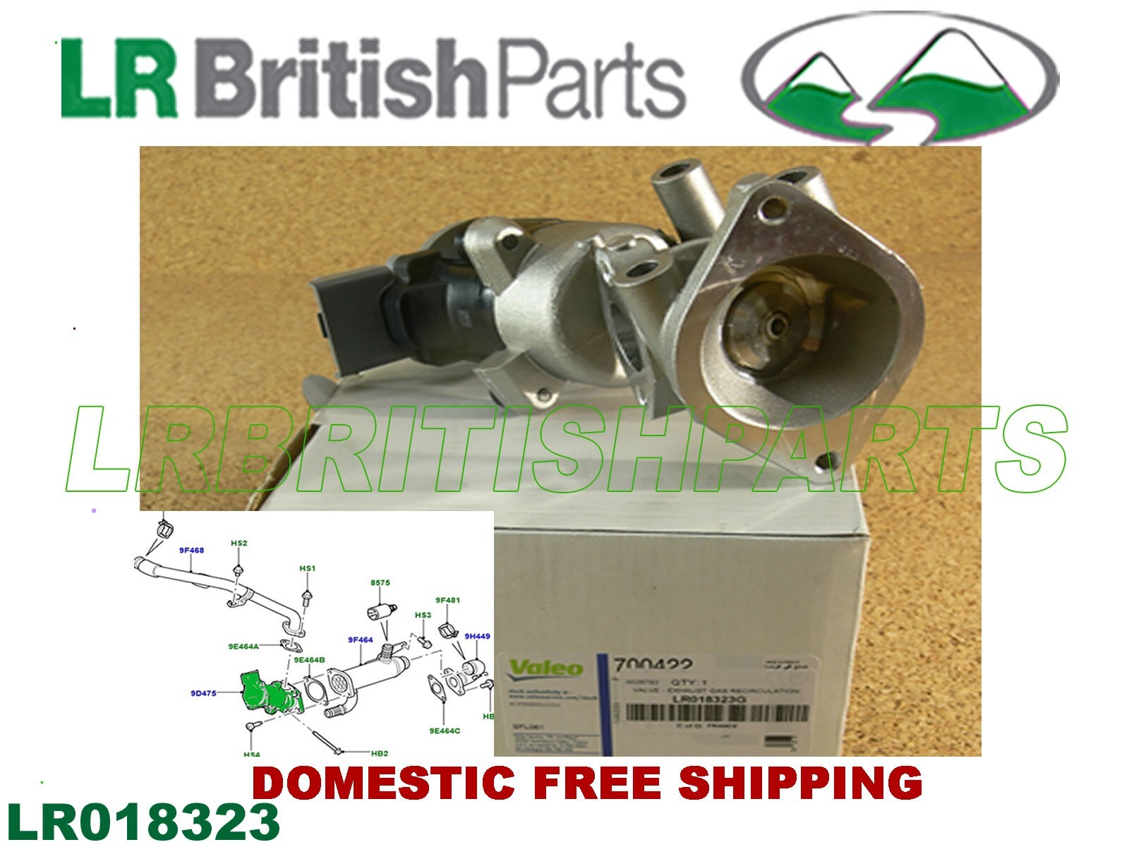 LAND ROVER EGR VALVE LH LR3 LR4 2.7L V6 DIESEL LR018323 VALEO | eBay