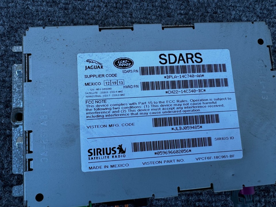 SIRIUS SATELLITE RADIO CONTROL MODULE RANGE ROVER SPORT L494 (2014-2017 ...
