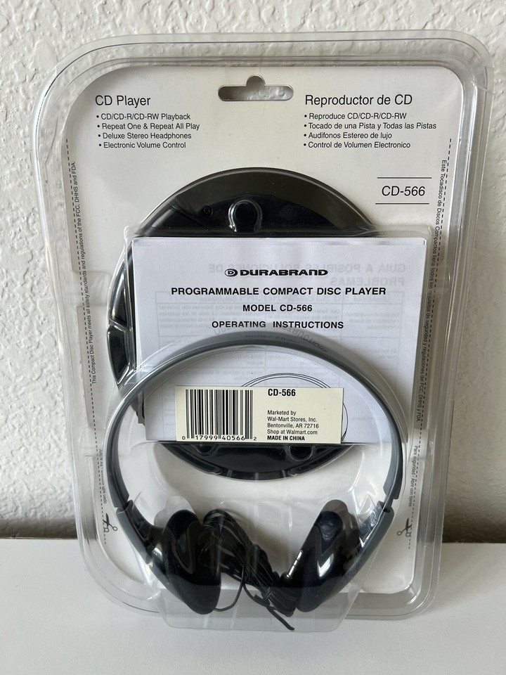 Durabrand CD-566 Portable CD Player NEW IN BOX Sealed W/ Headphones | eBay