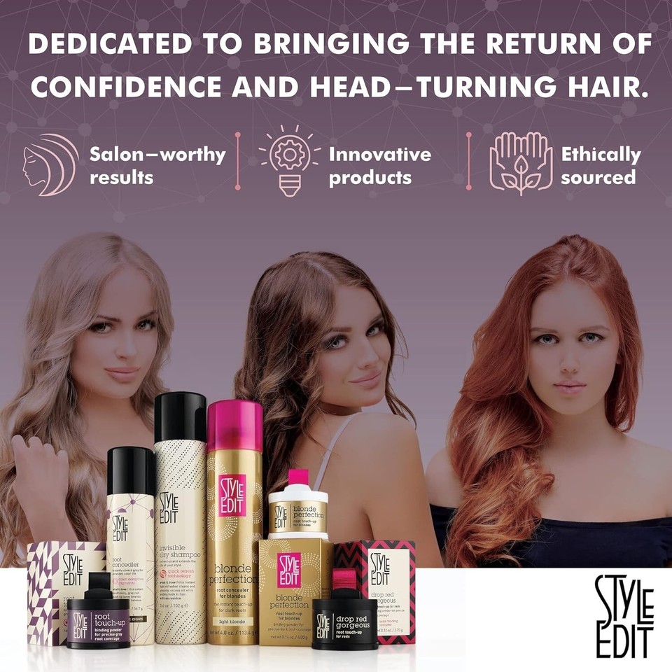 Style Edit Root Concealer Spray Light Brown Travel Size 0.75oz | eBay