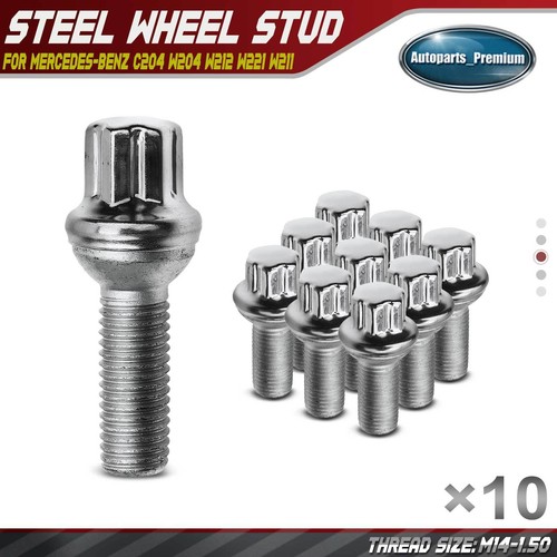 10x M14-1.5 Wheel Lug Bolt for Mercedes-Benz C204 W204 W212 W221 W211 ...