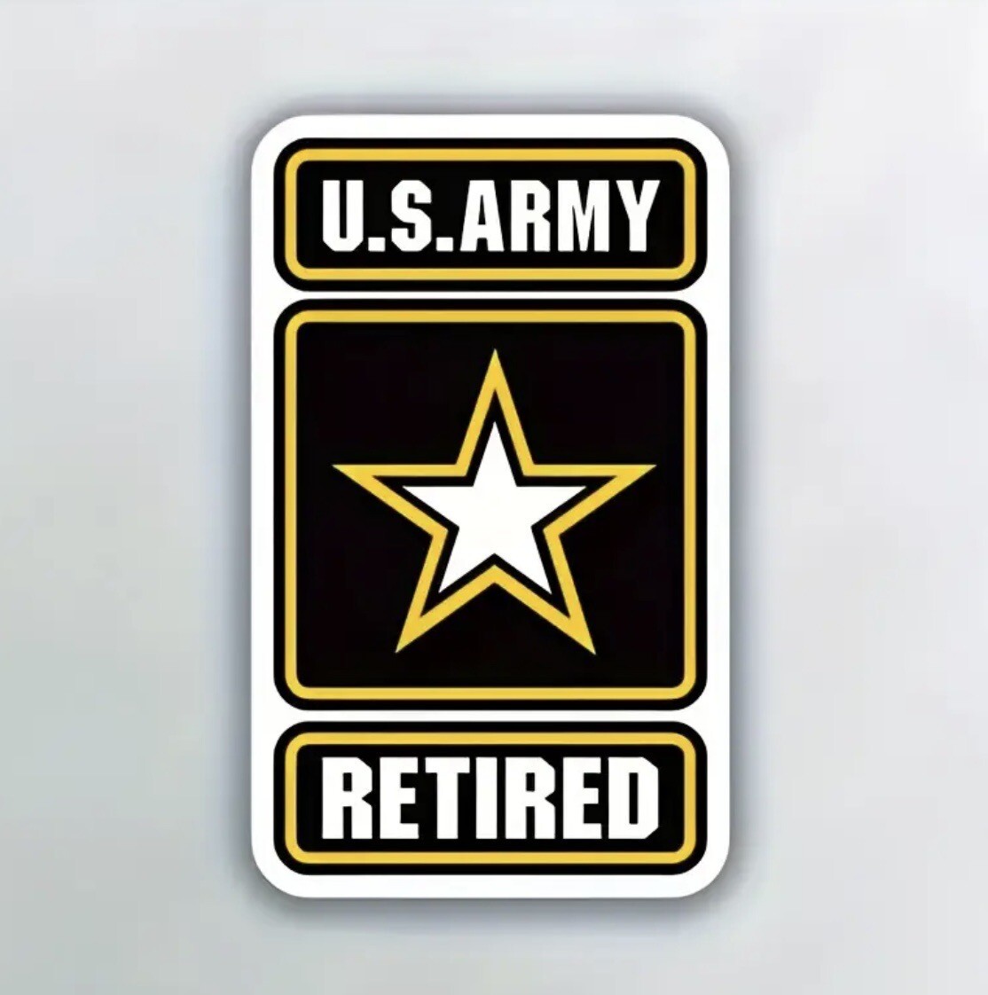 US ARMY RETIRED LOGO Inside Outside Car Laptop PC VINYL DECAL STICKER ...
