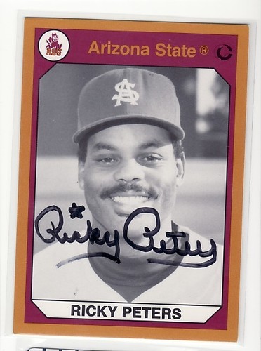 RICKY PETERS ARIZONA STATE UNIVERSITY AUTOGRAPHED BASEBALL CARD | eBay
