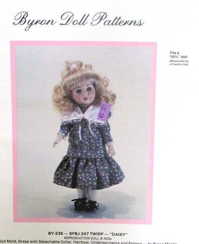 Vtg 80s Byron DOll Pattern Twirp " Daisy " dress hairbow undergarments ...