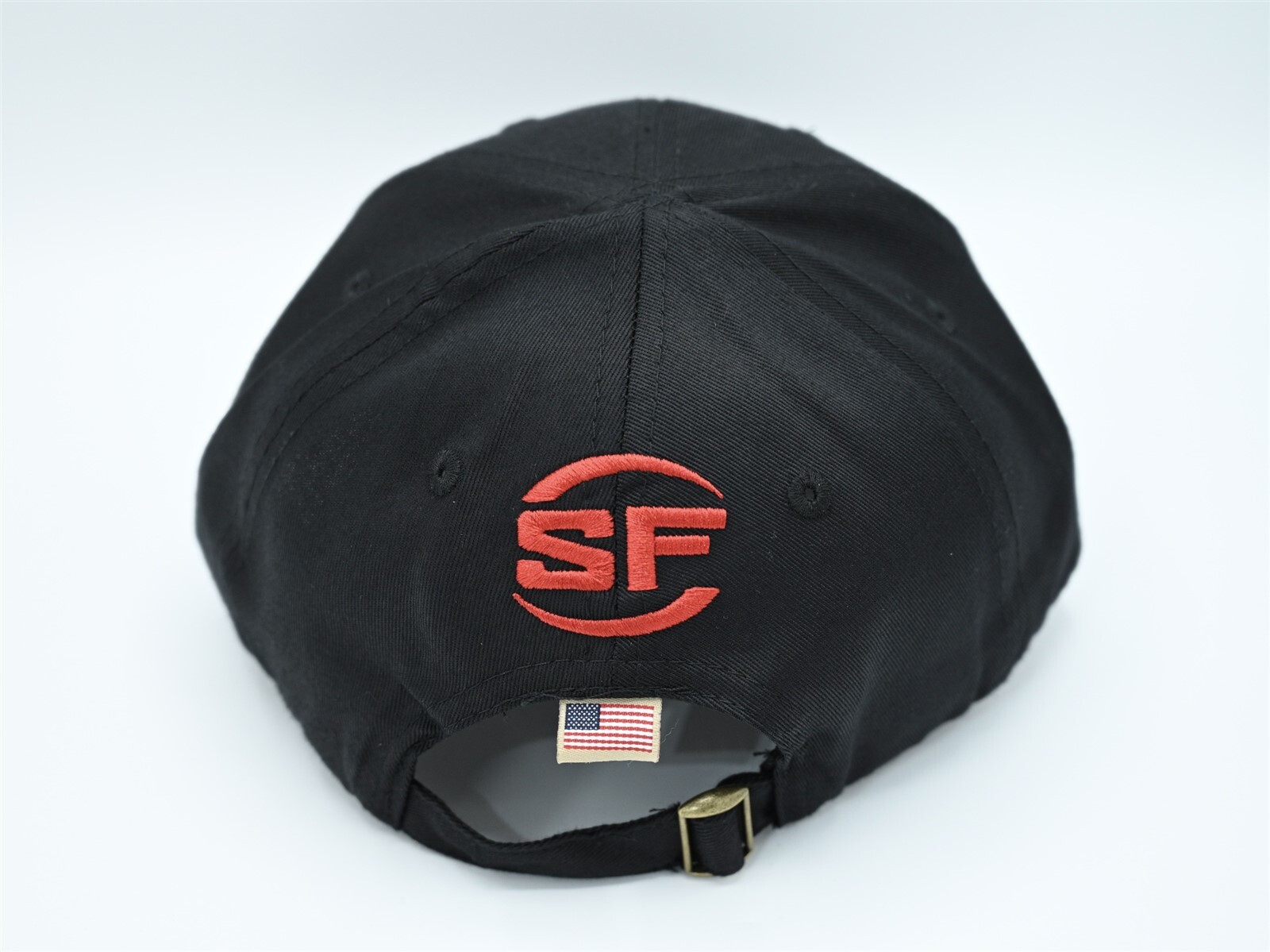 SUREFIRE LOGO HAT/BASEBALL CAP BLACK SUREFIRE "SF" LOGO/FLAG ON BACK ...