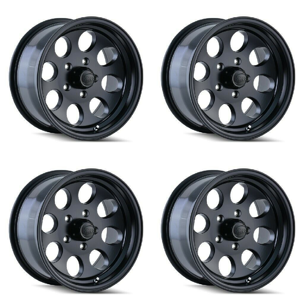 Set 4 17" Ion 171 Matte Black Wheels 17x9 8x170 For Ford 8 Lug Truck ...