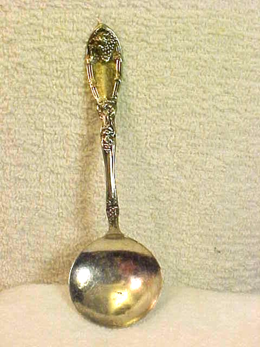 Vintage Fancy Silver Plate Condiment or Sugar Spoon Grape Motif | eBay