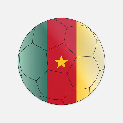 Cameroon Soccer Ball Flag Football Sport Vinyl Sticker Decal | eBay