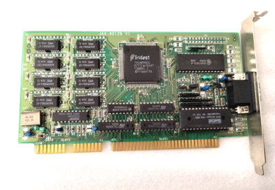 VINTAGE JAX-8212B V1 TRIDENT TVGA8900C 1 MEG 16-BIT ISA VGA CARD MX148 ...