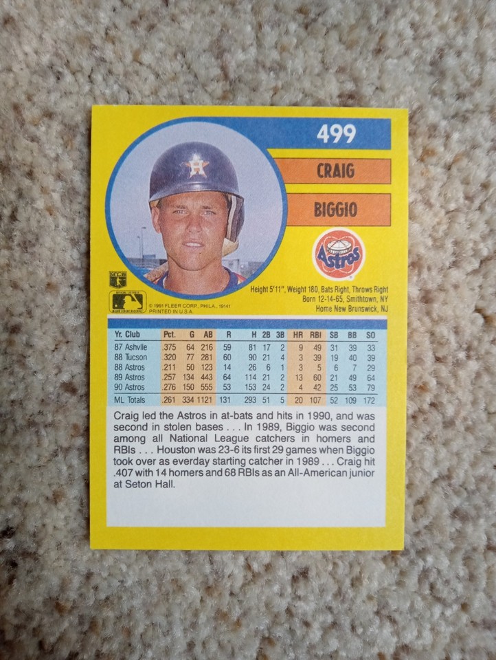 Craig Biggio Card With Multiple Errors | eBay