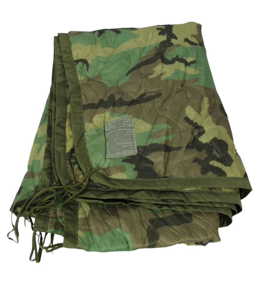 USGI Military Wet Weather Poncho Liner / Woobie Woodland Camo | eBay