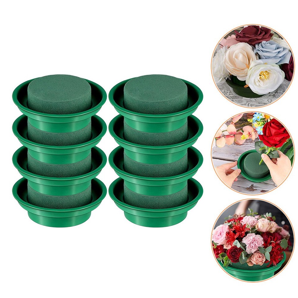 16 Pcs Round Floral Accessories Flower Bases DIY Flower Arrangement Mud ...