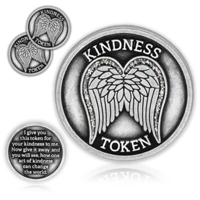 Pewter Angel Wing Tokens Silver Angel Wings Pass It on Gift Gloria ...