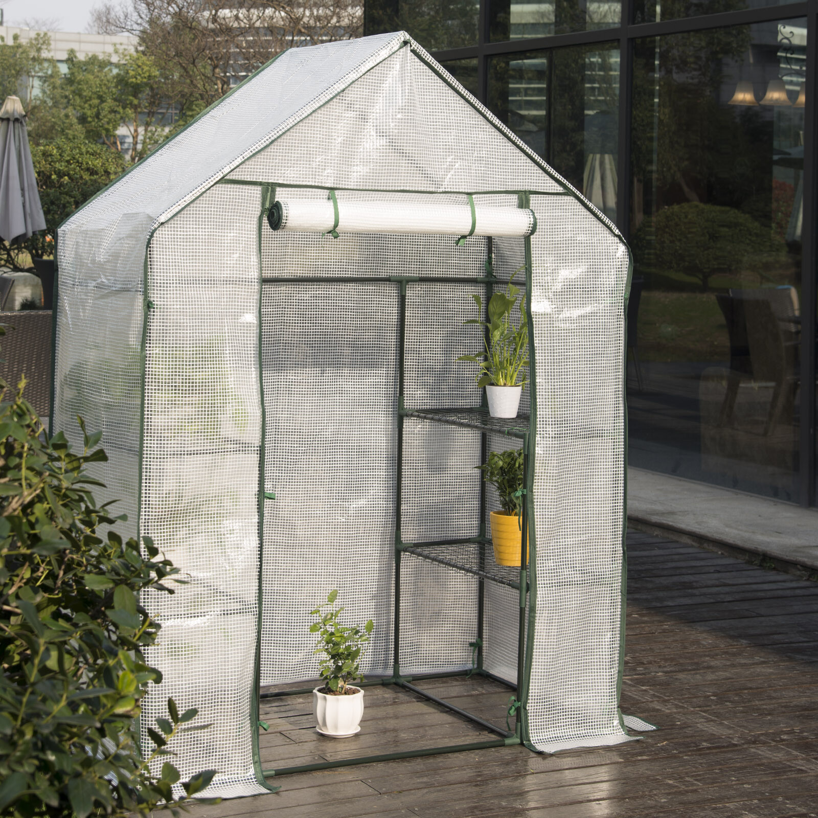 Gewächshaus Gartenhaus Pflanzenhaus Foliengewächshaus Tomatenhaus ...