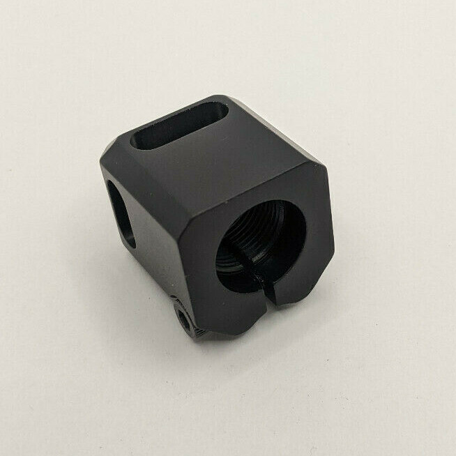 9mm 1/2x28 TPI Muzzle Brake Compensator Ano Black Alum For Springfield ...