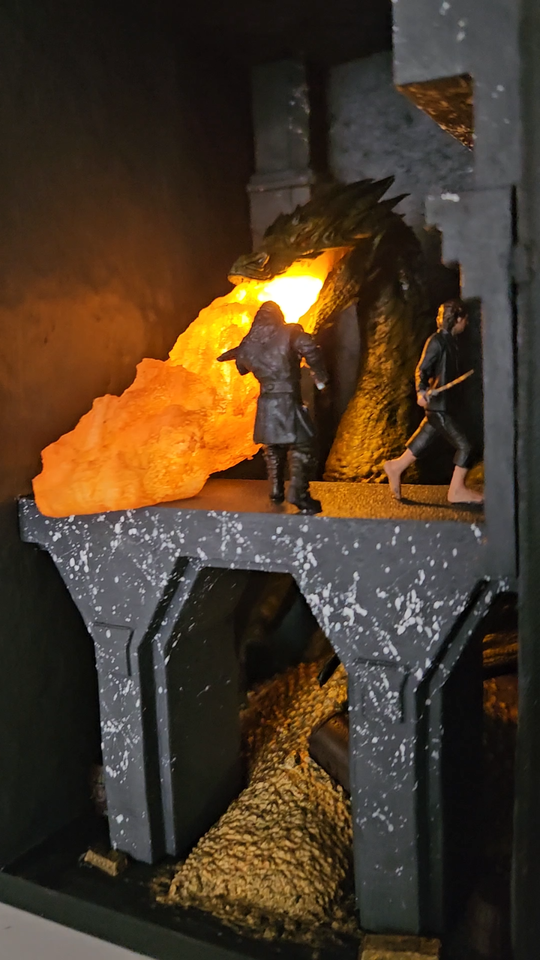 Lotr Book Nook, Erebor, Smaug and Thorin, Hobbit Book Nook | eBay