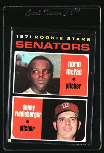 1971 Topps #93 Senators Rookies - Norm McRae / Denny Riddleberger RC ...