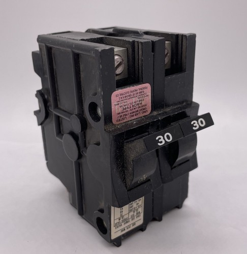 Federal Pacific FPE 30 Amp 2 Pole Stab-Lok Circuit Breaker Type NA ...