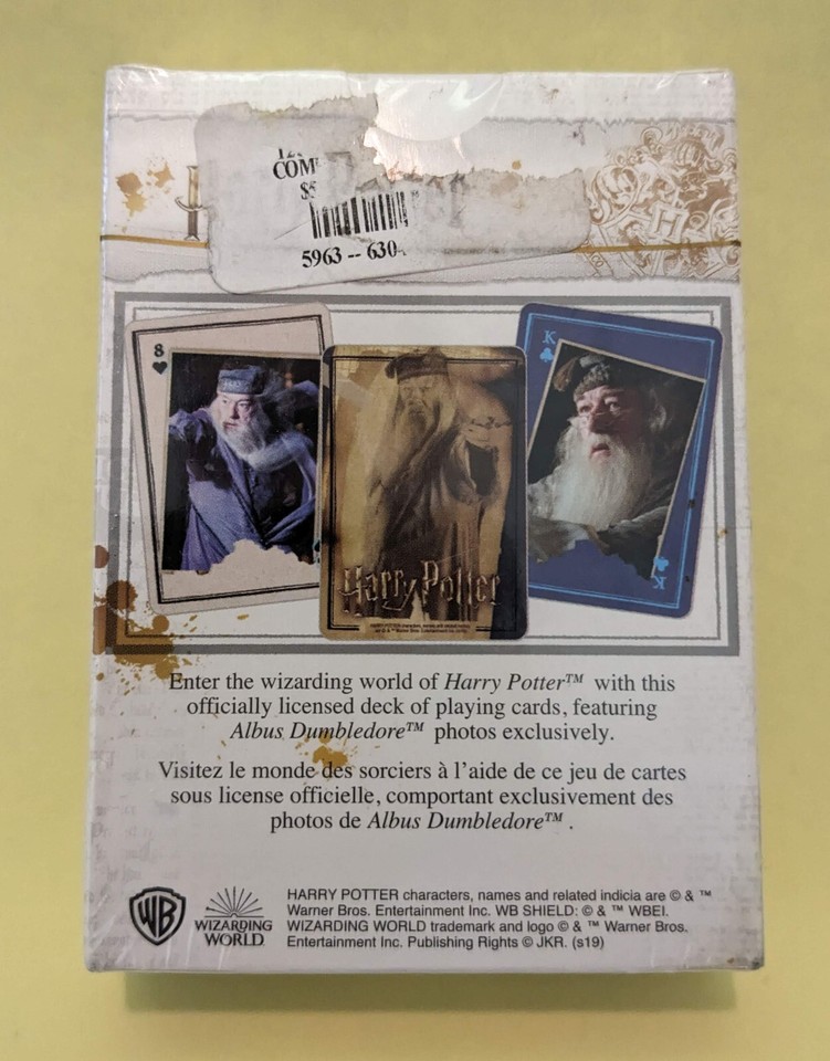 Harry Potter Albus Dumbledore Playing Cards deck NEW sealed Hogwarts | eBay