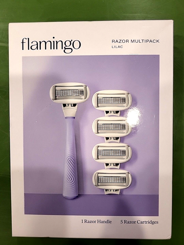 Flamingo Women's Razor Multipack: 1 Lilac Razor Handle + 5 Razor Blade ...
