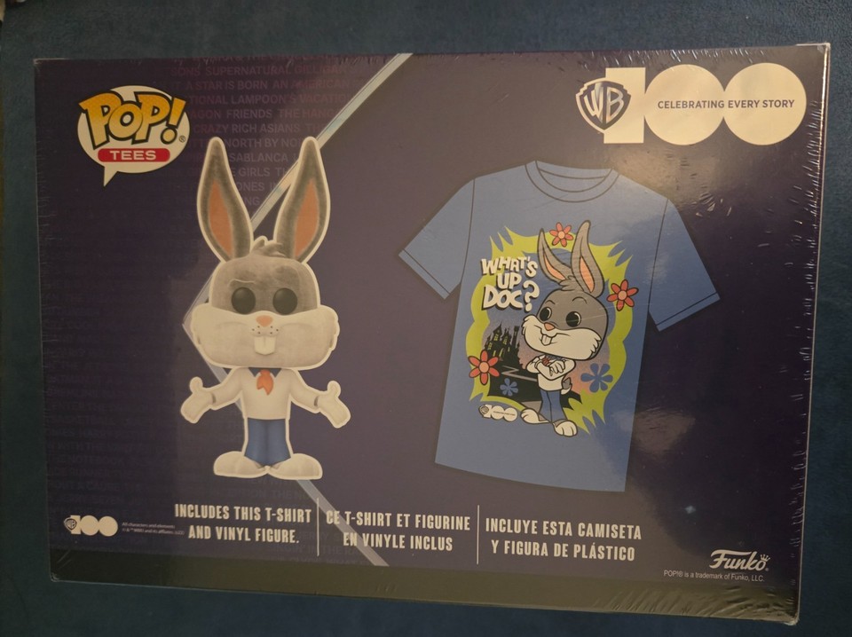 FUNKO POP! TEES WB100 BUGS BUNNY as FRED JONES (FLOCKED) 2XL | eBay