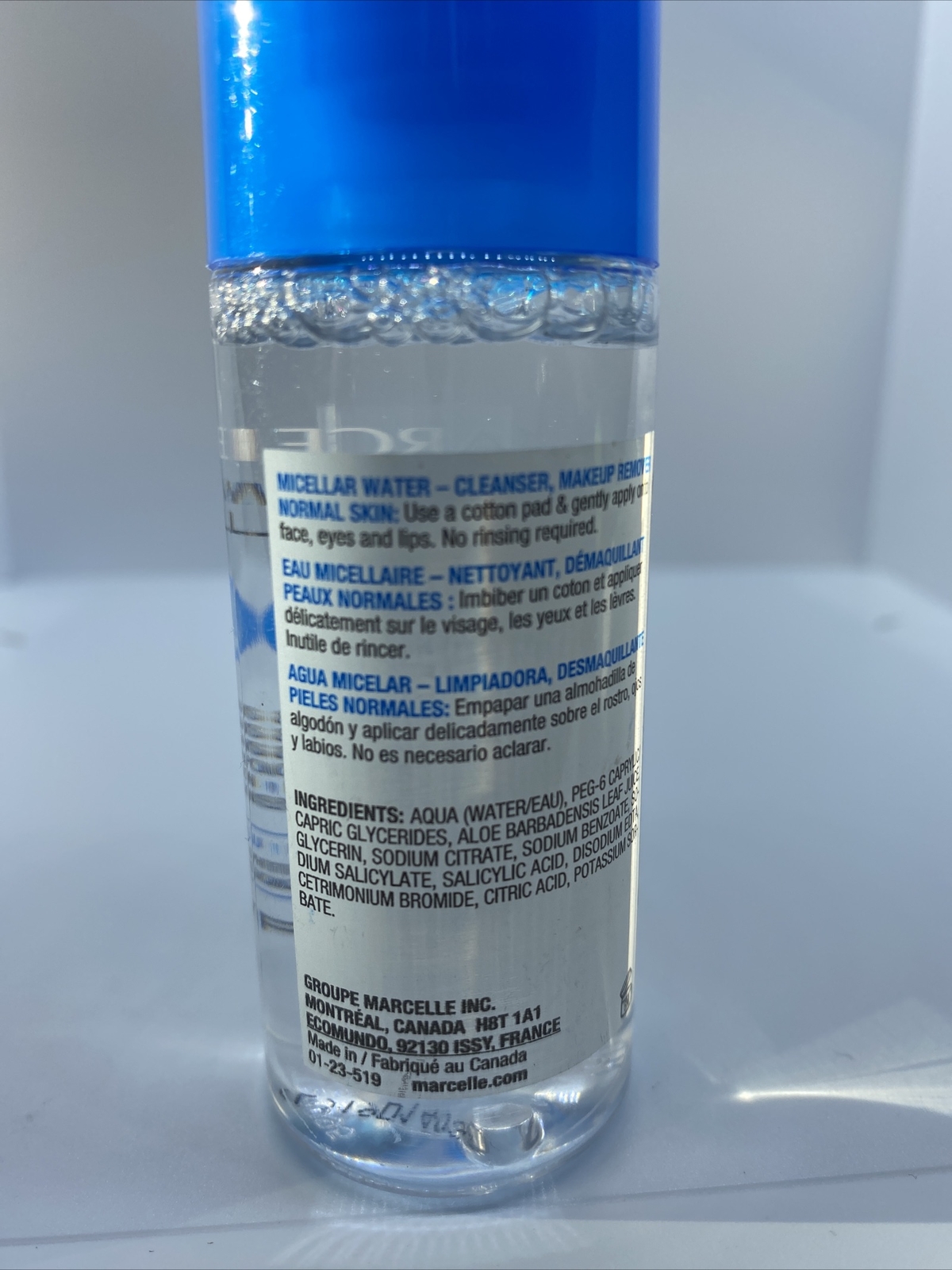 MARCELLE Micellar Water Makeup Remover & Cleanser Normal Skin 1.7 fl oz ...