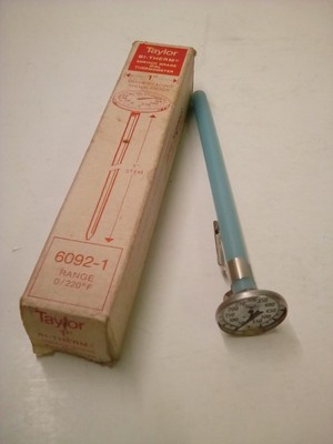 Taylor Bi-Therm 1" Thermometer # 6092-1 Service Grade Dial Thermometer ...