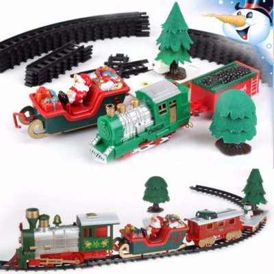 Christmas Train Set Track Gift Around Tree Decoration Santa | eBay