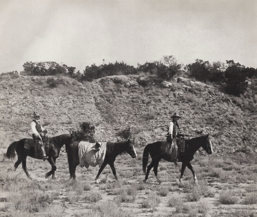 1908/52 Vintage WESTERN COWBOYS HORSE Landscape 11x14 Photo Art ~ ERWIN ...