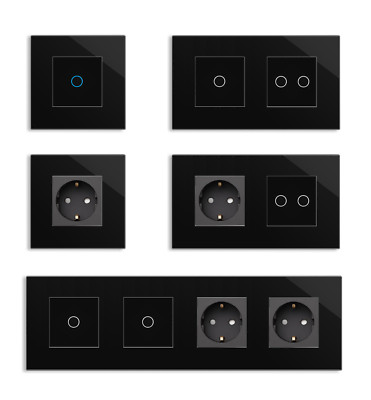 LUXUS-TIME Glas Touch Lichtschalter Dimmer USB SAT Wechseslchalter ...