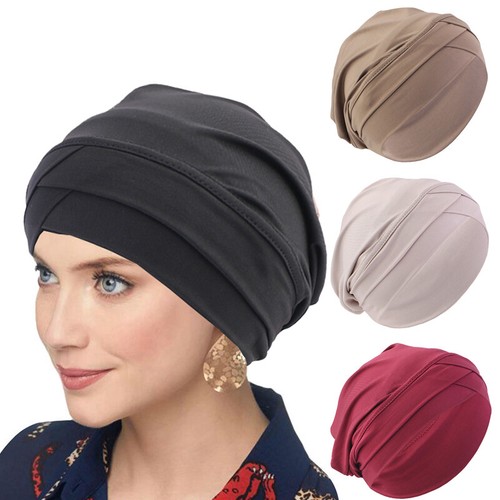 Forehead Cross Turban Cap Muslim Headscarf Headband Women Inner Hijab ...