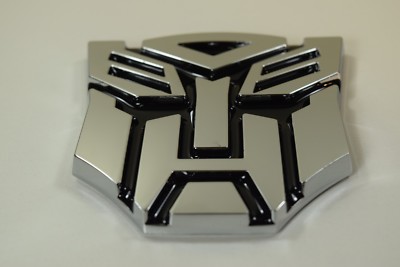 3D Chrome Autobot 4 Inch Transformers Emblem Badge Decal Car Stickers ...