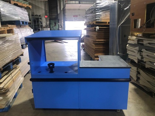 EXPRESS Checkout COUNTER Rolling Check LANE Customer Service Used Store ...