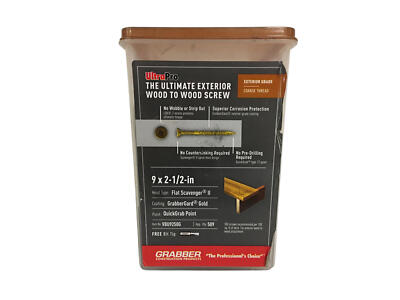 GRABBER 9 x 2 1/2 in. LOX 2 Drive Flat Scavenger Exterior Wood Screws ...