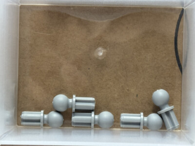 LEGO Parts - Light Bluish Gray Technic, Axle 1L with Tow Ball - No 2736 ...