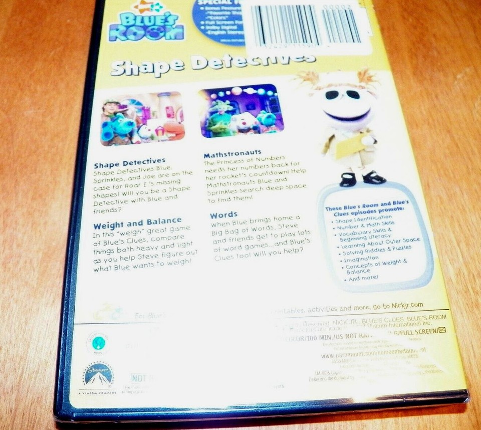 BLUES ROOM SHAPE DETECTIVES Nick Jr. Nickelodeon TV Show Classic DVD ...