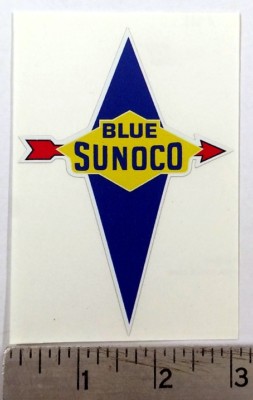 Blue Sunoco Gasoline diamond sticker decal | eBay