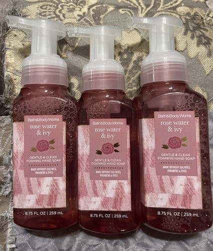 3 x Bath & Body Works ROSE WATER & IVY Gentle Foaming Hand Soap NEW | eBay