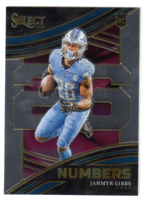 2023 Panini Select JAHMYR GIBBS 'NUMBERS' RC! LIONS | eBay
