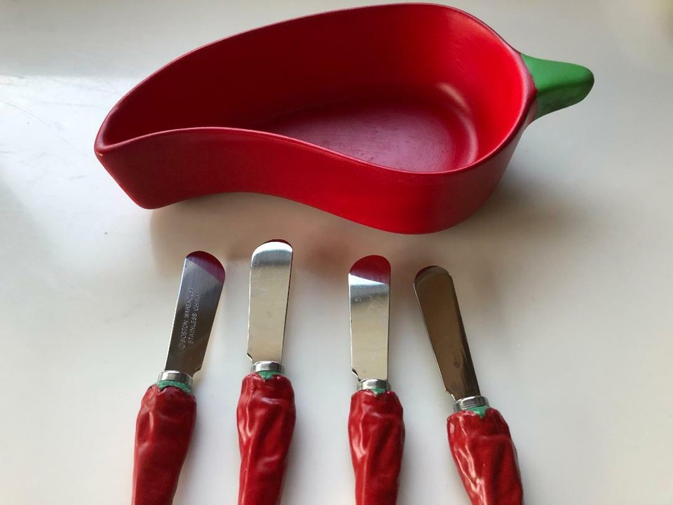 Dip Spreader Set with spreaders & dish-CUTE | eBay