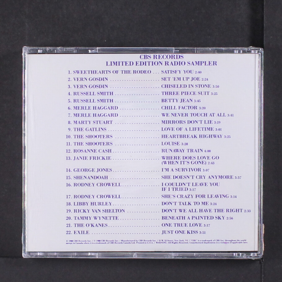 VARIOUS: cbs records / limited edition radio sampler CBS CD Sealed | eBay