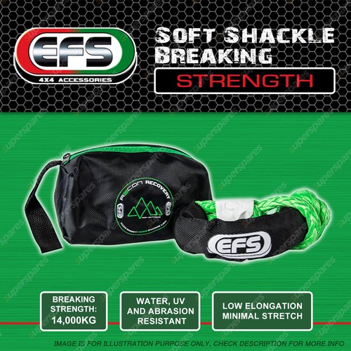 EFS Recovery Soft Shackle Green 14T Minimum Breaking Strength Water ...
