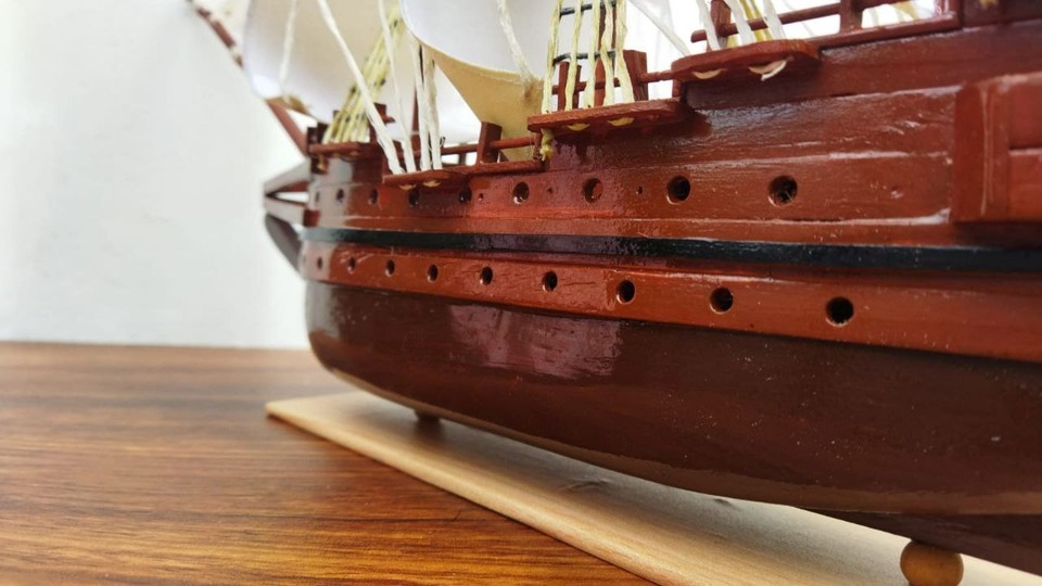 Wooden Boat Ship Diy Kit Model Toy Navy Gift Hot Sailing Assembly free ...