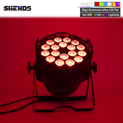 SHEHDS Big Aluminum alloy LED Par 18x18W RGBWA+UV 6in1/18X12W RGBW 4IN1 ...