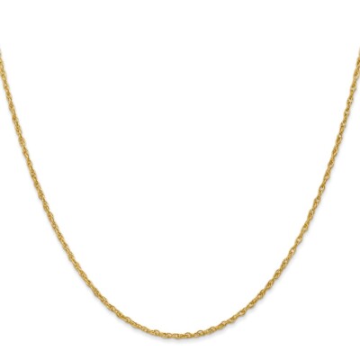 14K Yellow Gold 22" 1.3 Heavy Baby Rope Chain Necklace 2.53gram Gift ...