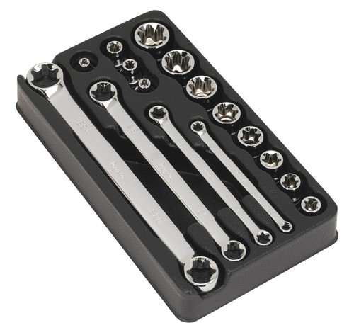 Sealey TRX-Star* 3/8"Sq Drive Socket & Spanner Set 16pc AK61801 | eBay